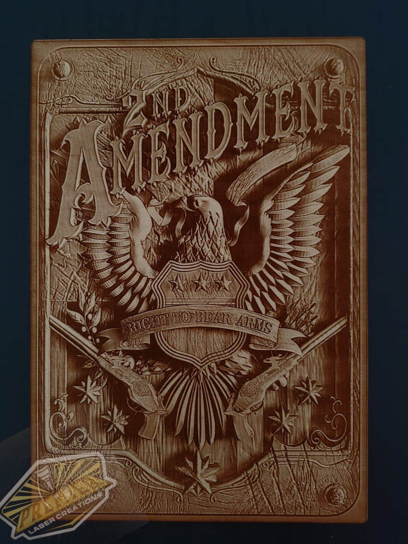 2nd Amendment Sign, Right to Bear Arms Sign, Laser Engraved Sign, Wall ...