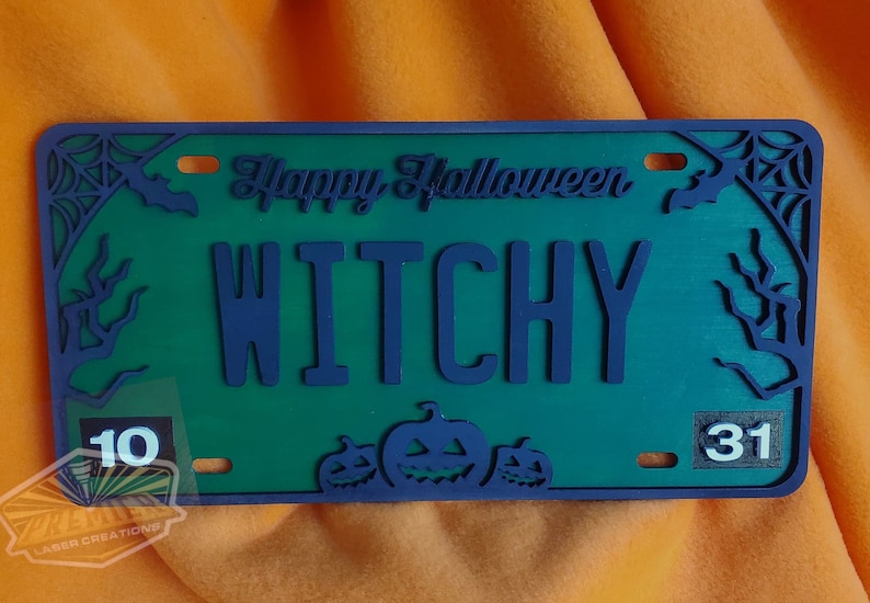 Halloween License Plate Vanity License Plate Halloween - Etsy