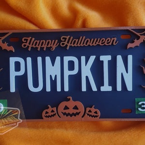Halloween License Plate, Vanity License Plate, Halloween Decor ...