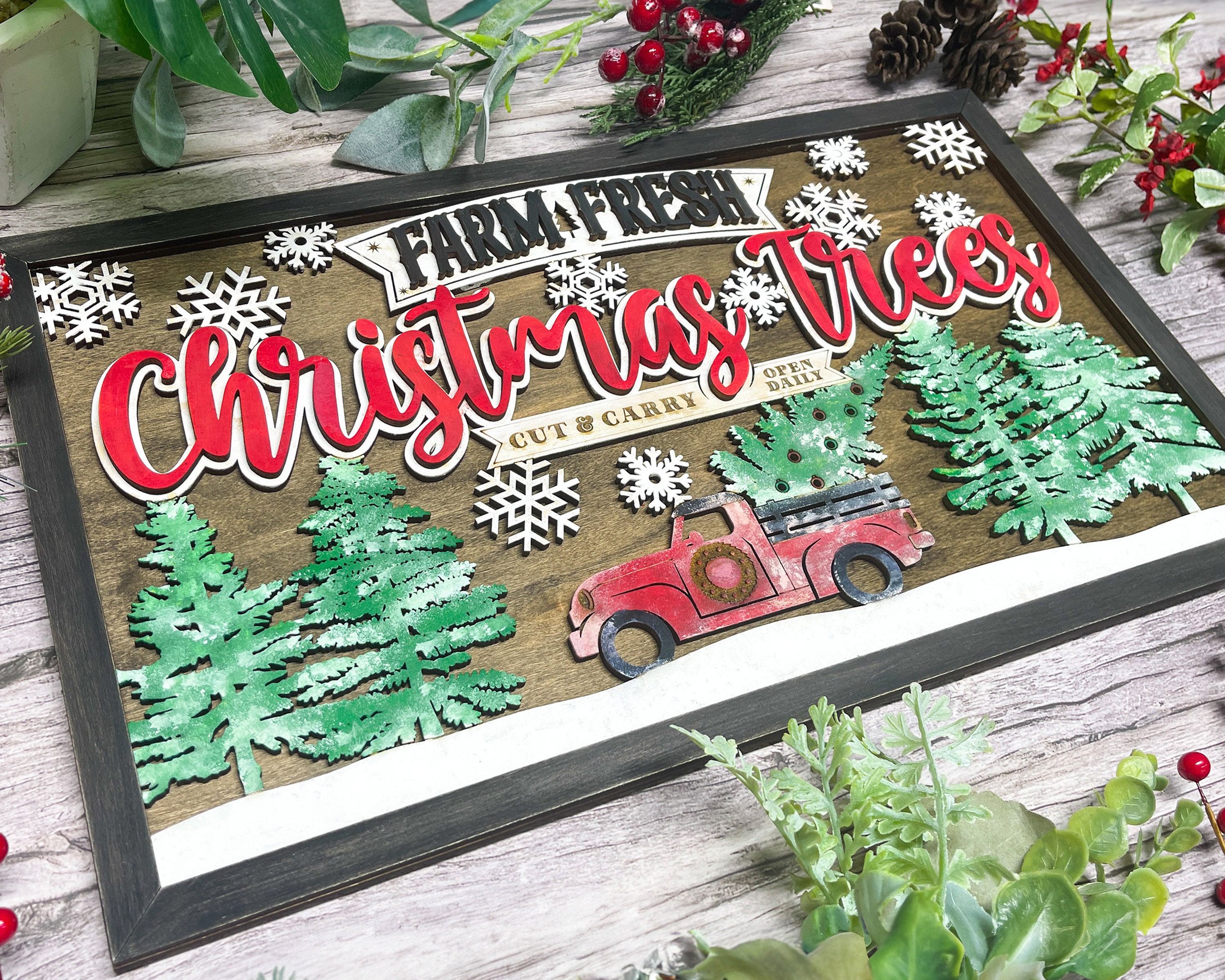 Farm Fresh Christmas Trees, Christmas Farmhouse Sign, Christmas ...