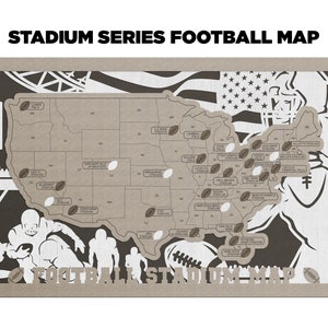 NFL Stadium Map, NFL Stadium Tracker, Stadium Tracker, NFL Art ...