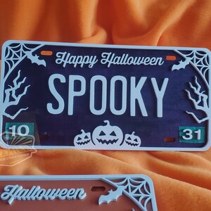 Halloween License Plate, Vanity License Plate, Halloween Decor ...