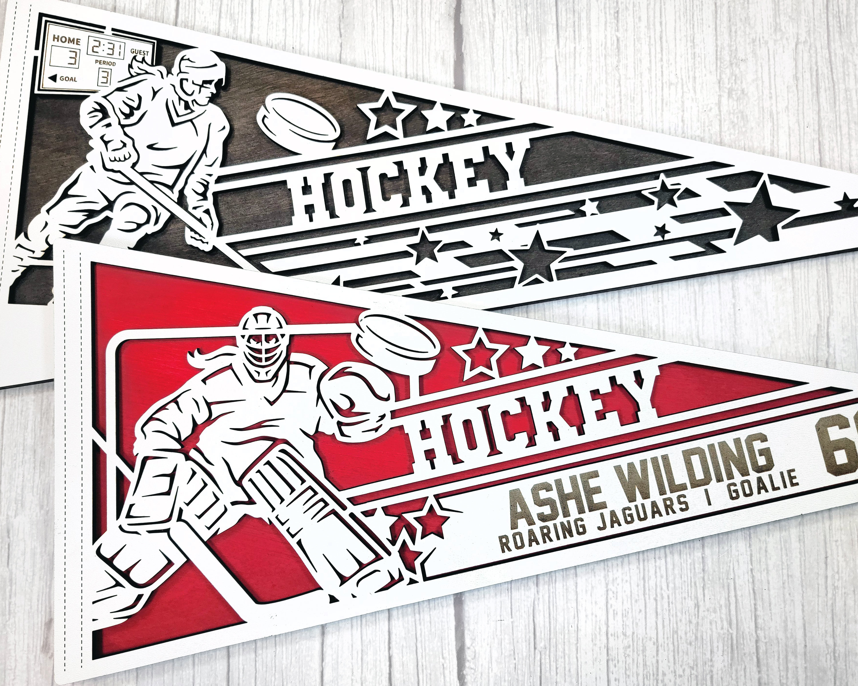 Personalized Hockey Pennant, Stadium Series Hockey Pennant, Hockey ...