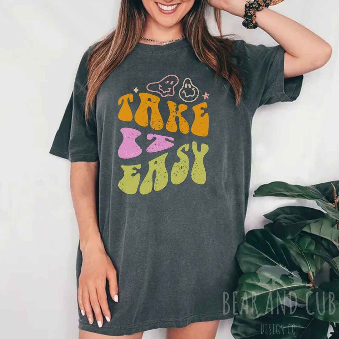 Vintage Take It Easy Tee, Take It Easy Shirt, Hippie Tee, Vintage ...
