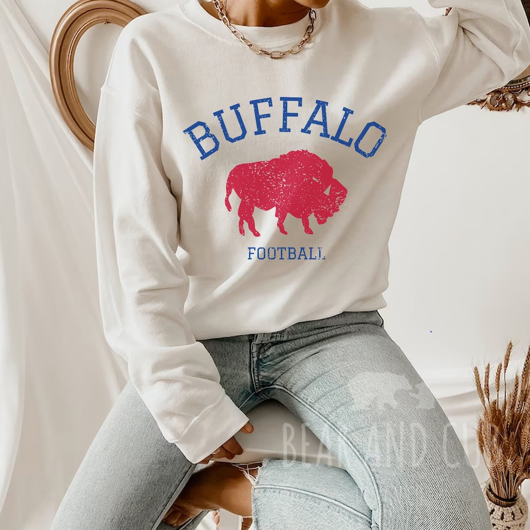 Vintage Style Buffalo Football Sweatshirt, Buffalo Crewneck, New York ...