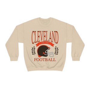 Cleveland Football Sweatshirt, Vintage Cleveland Crewneck, Retro ...