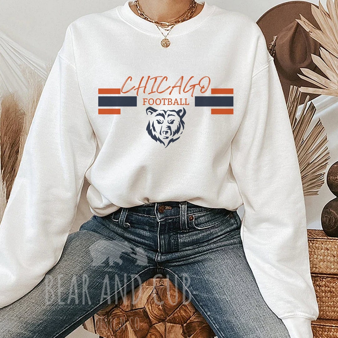 Vintage Chicago Crewneck, Retro Football Sweatshirt, Men's and Women's ...