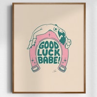 Good Luck Babe Art Print - Etsy