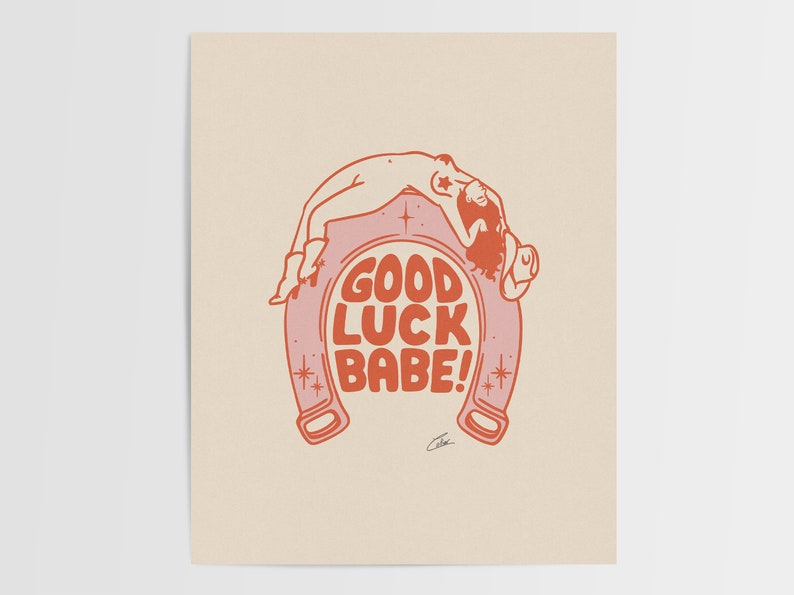 Good Luck Babe, Cowgirl Giclée Fine Art Print, Retro Cowgirl Art ...