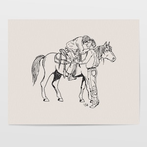 No Reins, Giclée Fine Art Print, Pride Wall Art, Western Romance Art ...