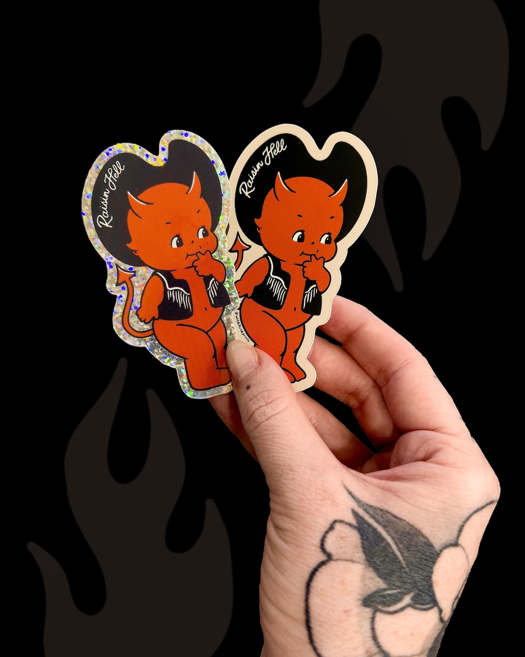 Kewpie Devil Vinyl Sticker 3.7" X 2.1" - Etsy