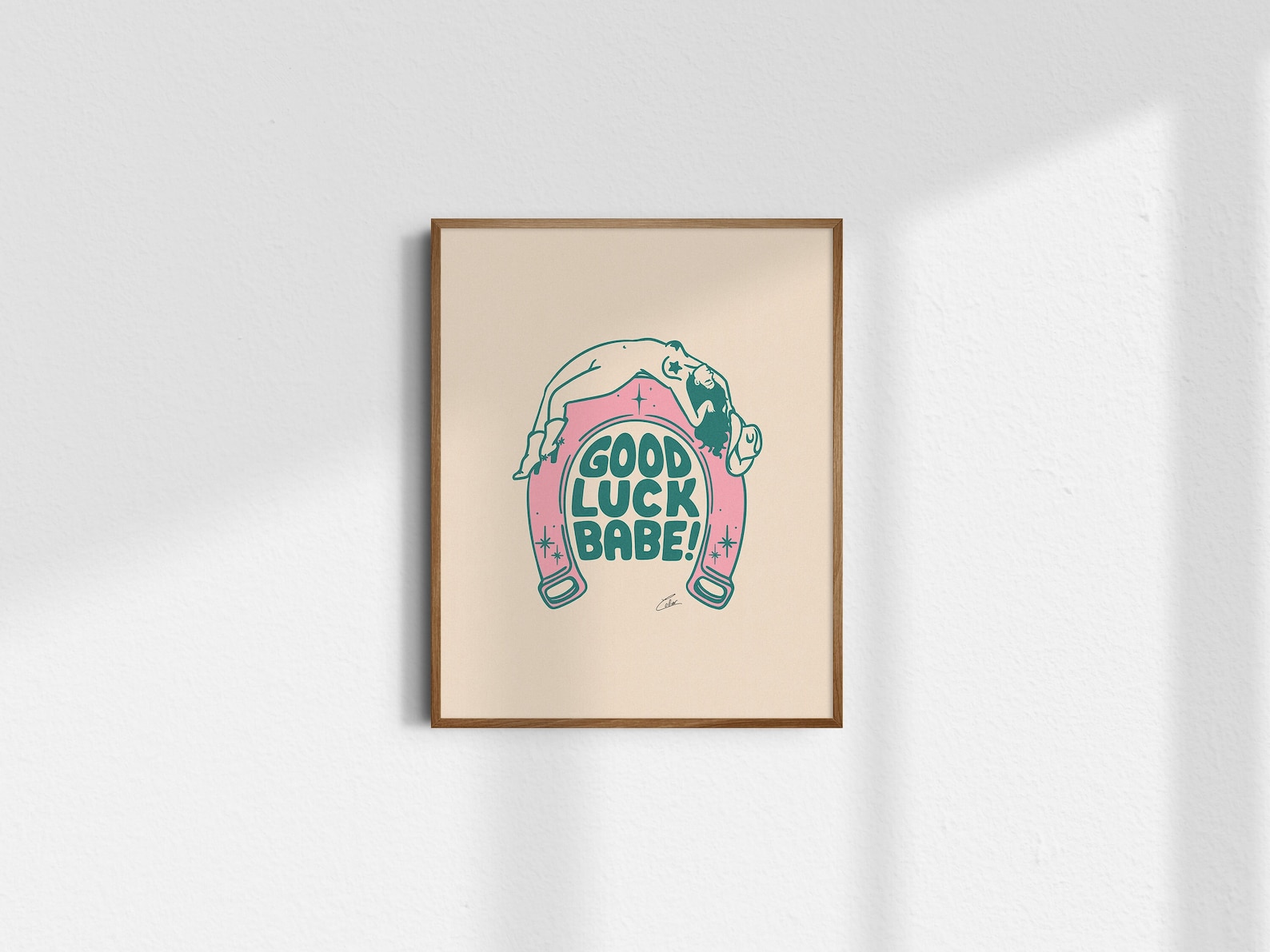 Good Luck Babe, Cowgirl Giclée Fine Art Print, Retro Cowgirl Art ...