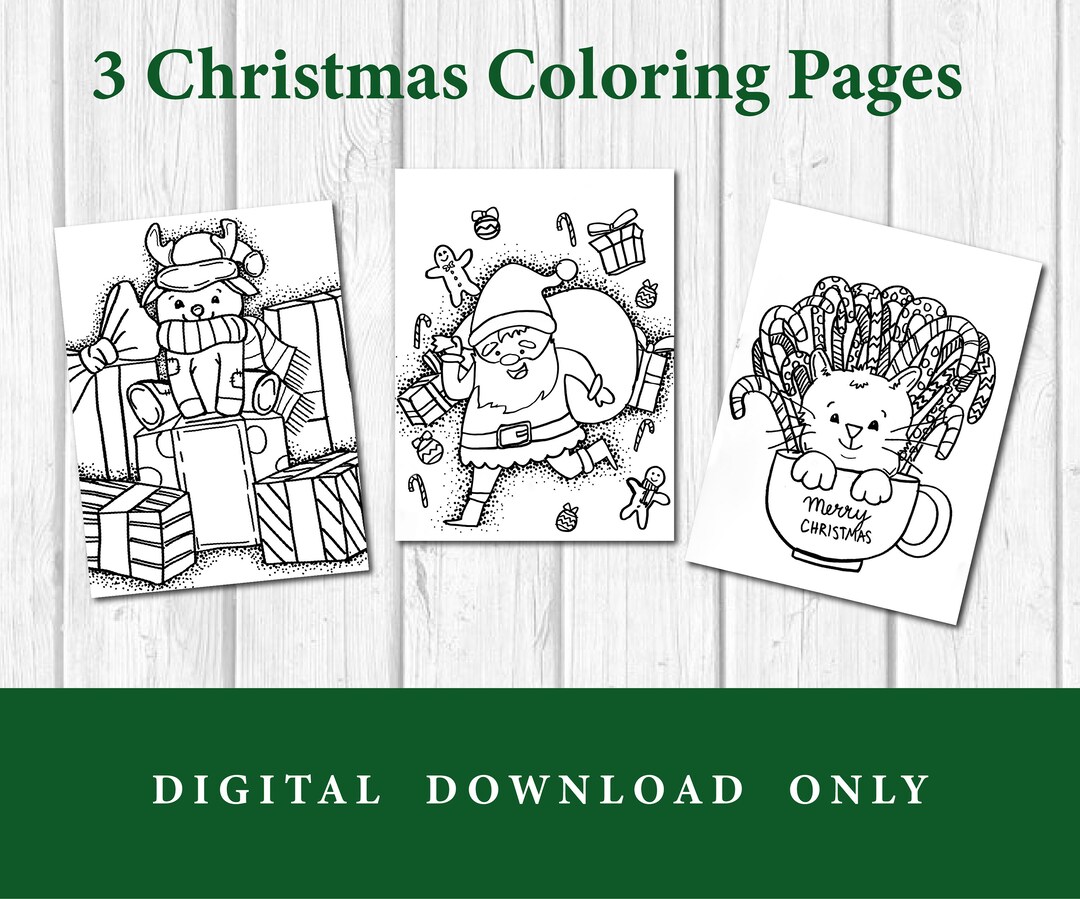 Christmas Coloring Book Pages, Printables, Christmas Games, Christmas ...