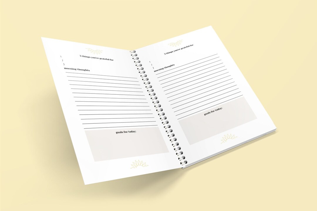 Simple Downloadable or Printable Journal Morning Intentions Page - Etsy
