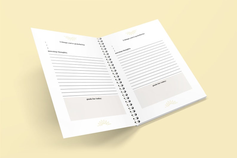 Simple Downloadable or Printable Journal Morning Intentions - Etsy