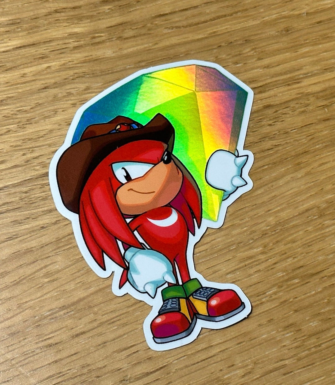 Knuckles Holo Detail 3in Vinyl Sticker - Etsy