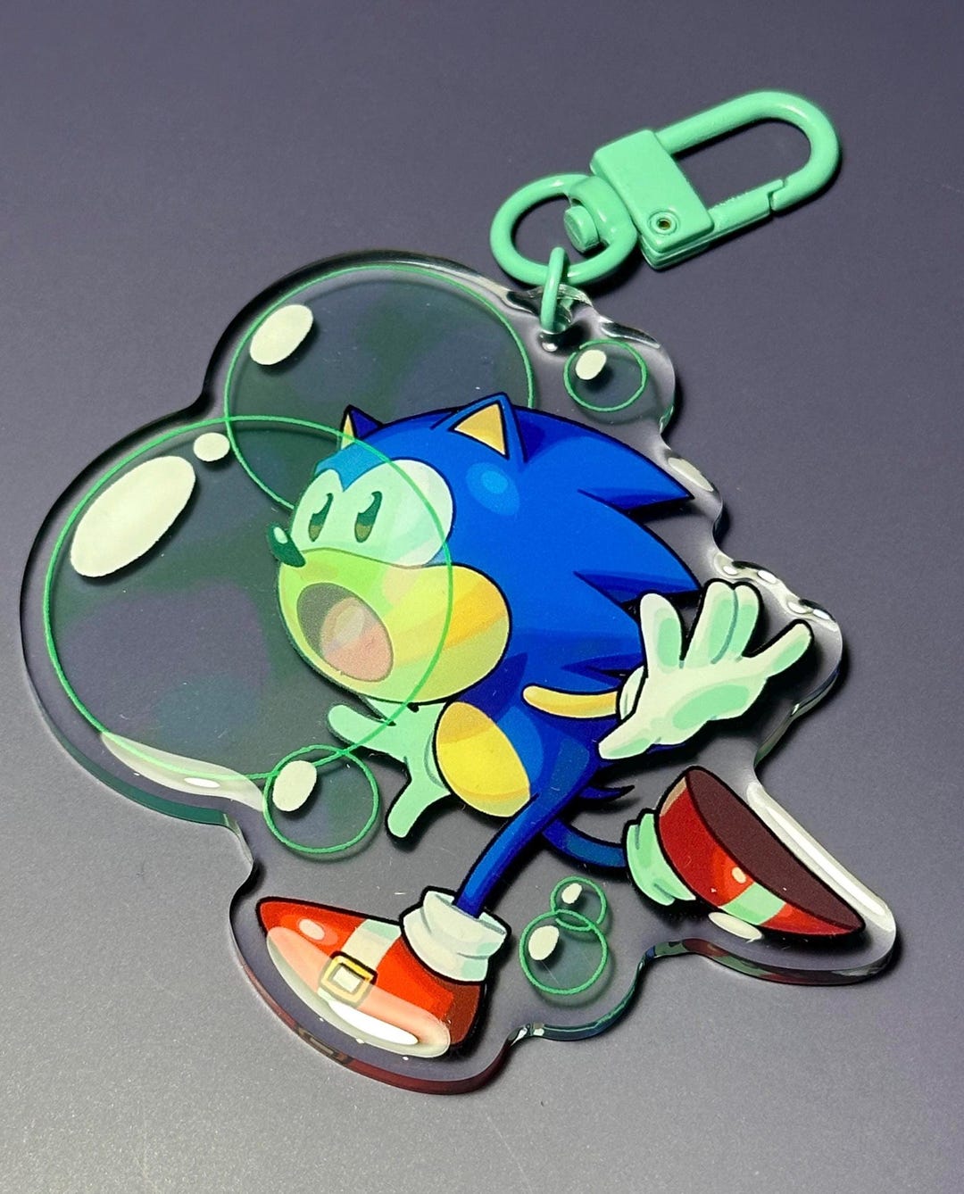 Sonic the Hedgehog 3 Inch Acrylic Charm Keychain Keyring - Etsy