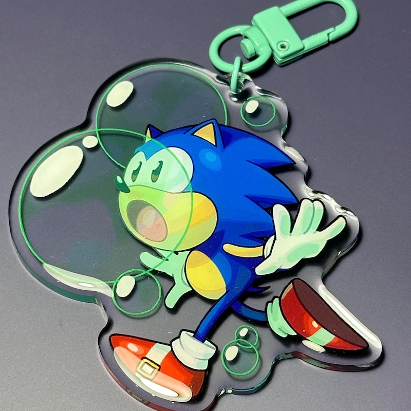 Sonic the Hedgehog Keychain - Etsy