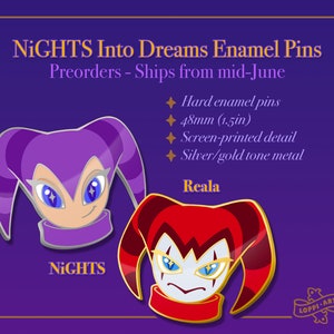 Nights Into Dreams - Nights and Reala Enamel Pins - Etsy
