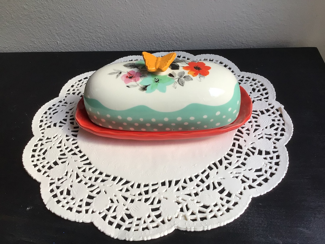 Pioneer Woman Butterfly Butter Dish - Etsy