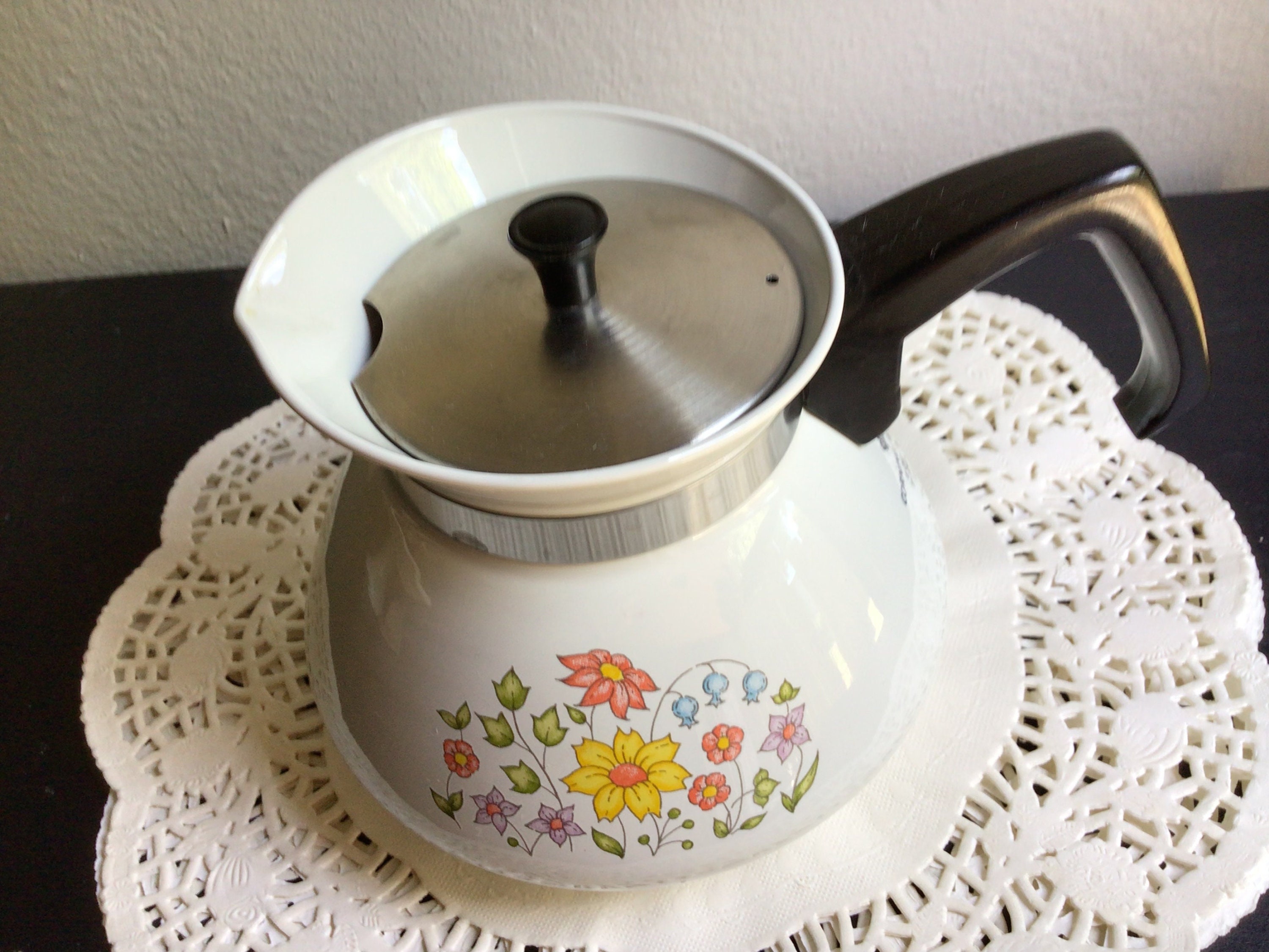 Vintage RARE Find Corningware Meadow Coffee/tea Pot With Lid - Etsy