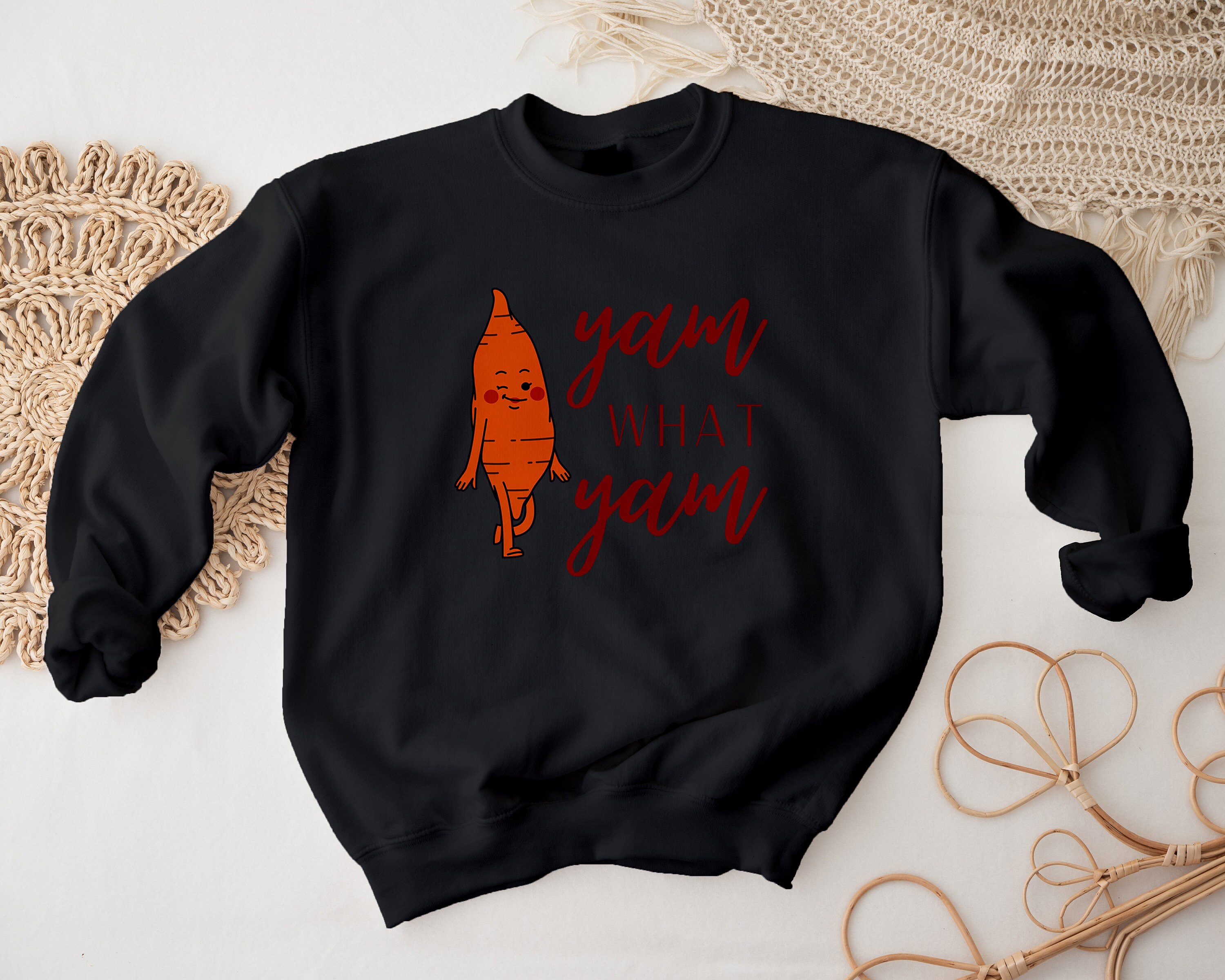 I Yam What I Yam Sweatshirt Funny Thanksgiving Sweater - Etsy