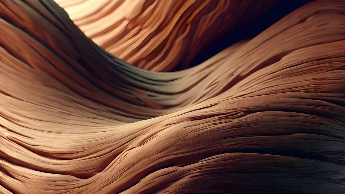 Abstract Wood Waves Desktop Wallpaper - Etsy
