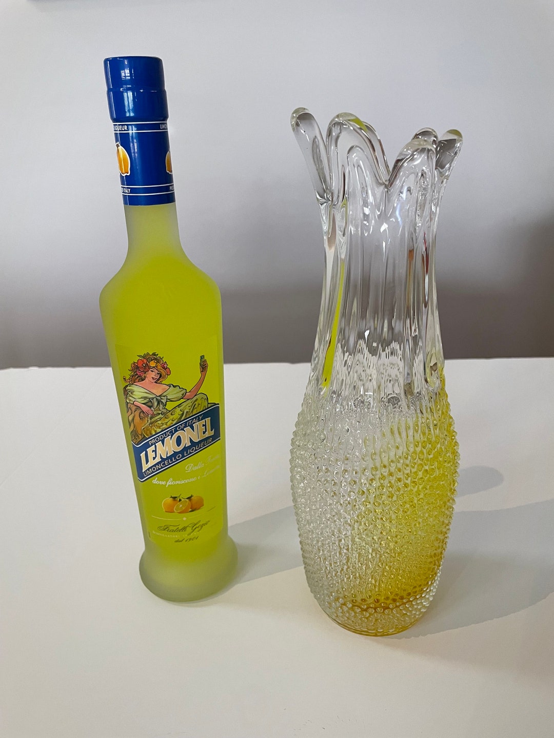 Rare MCM Art Glass Vase, Lemon Peel Hobnail, 6 Finger Swung Vase - Etsy