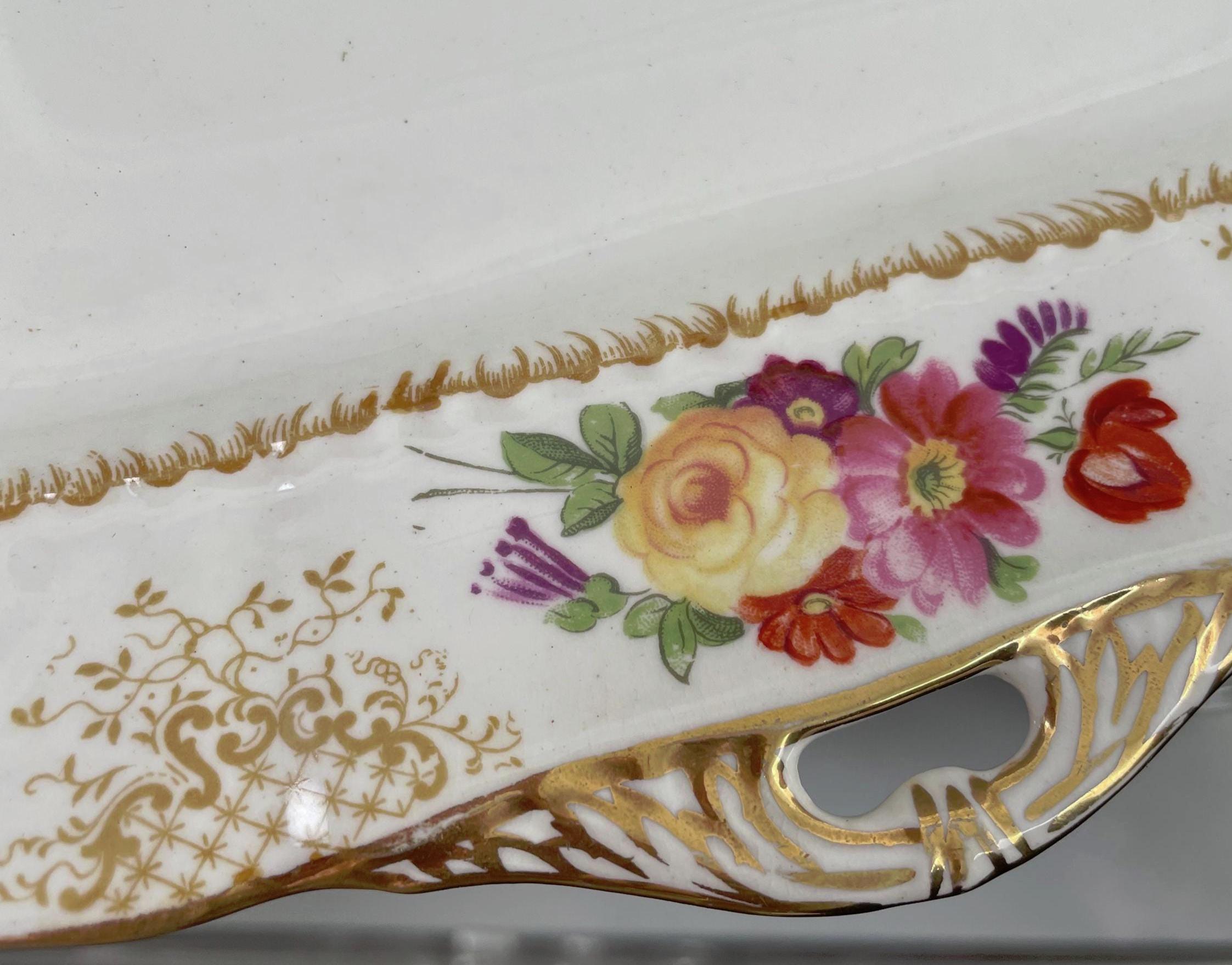 Vintage Radford Bone China Cake Plates, C1930 Floral Gilded Pair - Etsy ...