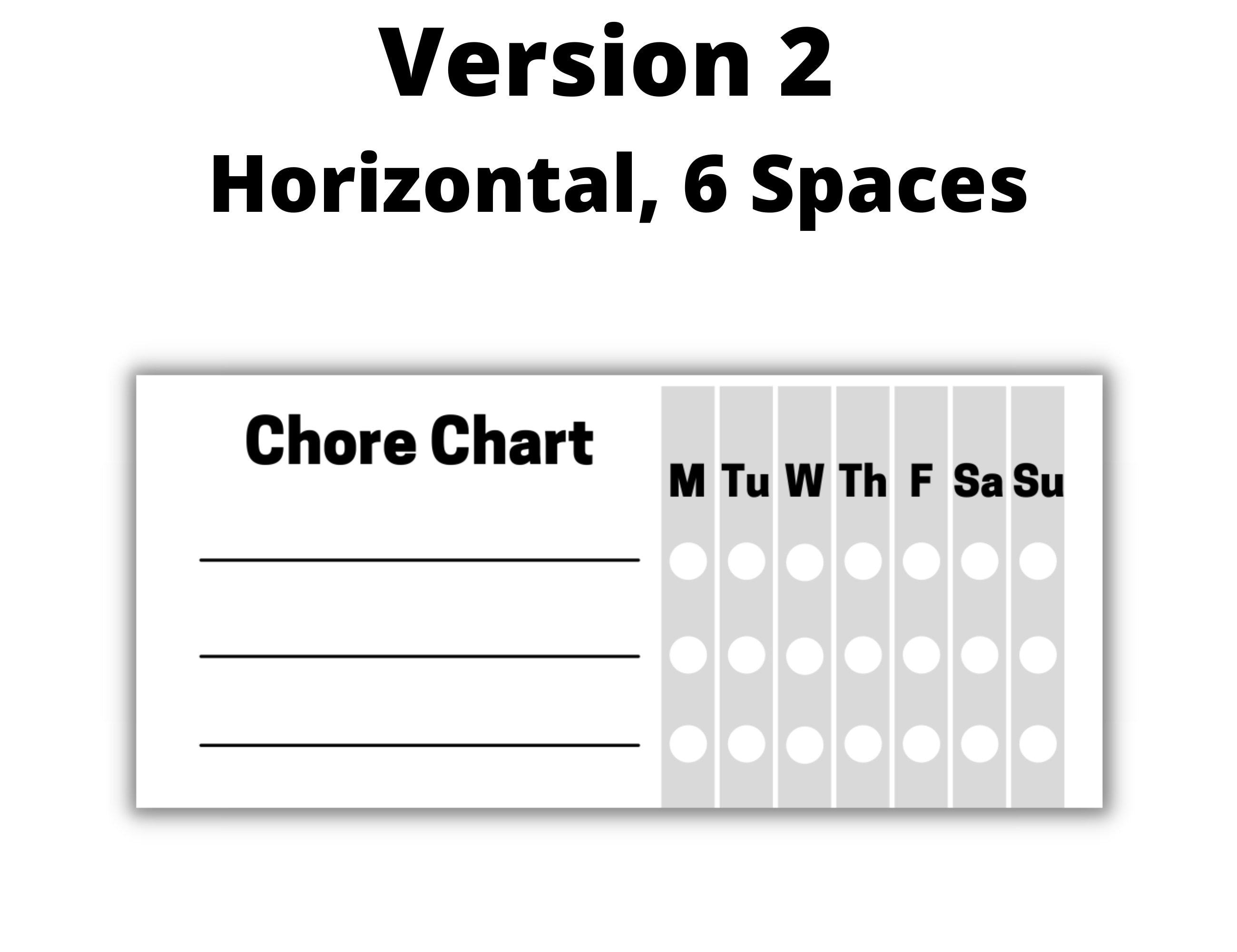 Chore Chart - Black and White - Etsy