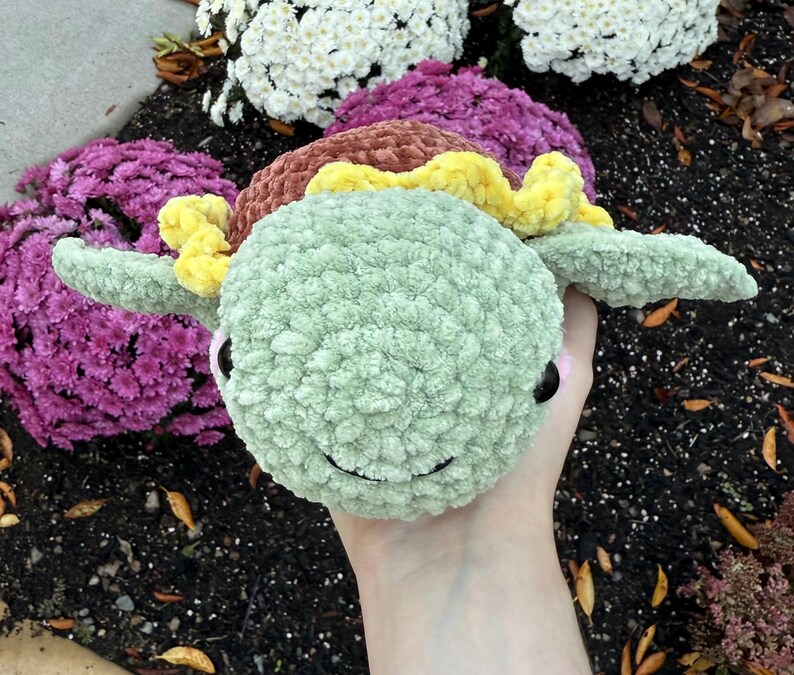 Sunflower Turtle Amigurumi | Crocheted Turtle | Sunflower Turtle ...