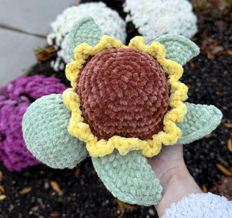Sunflower Turtle Amigurumi | Crocheted Turtle | Sunflower Turtle | Handmade Crocheted Turtle - Etsy