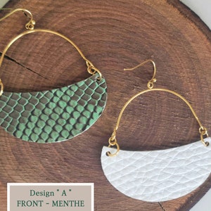 Python Snake Vegan Faux Leather Earrings Alt Clothing Serpent Earrings ...