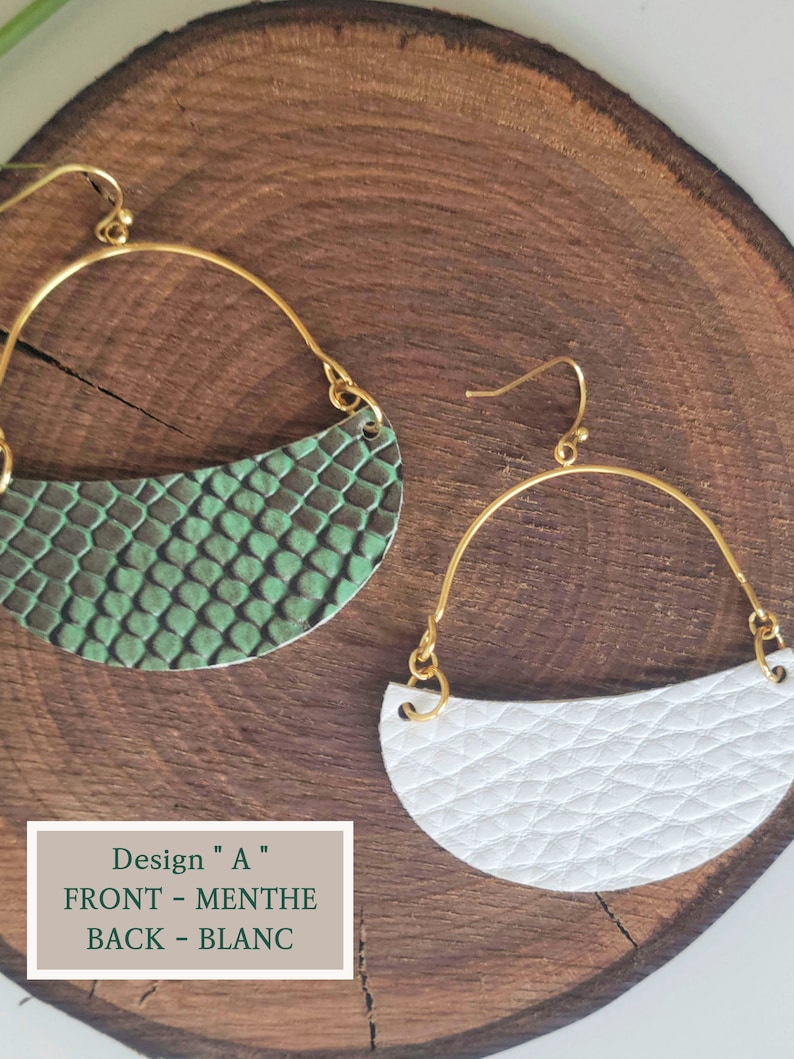 Python Snake Vegan Faux Leather Earrings Alt Clothing Serpent Earrings ...