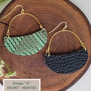 Python Snake Vegan Faux Leather Earrings Alt Clothing Serpent Earrings ...