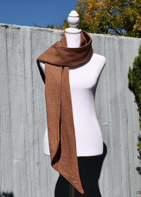 Tan black red scarf store