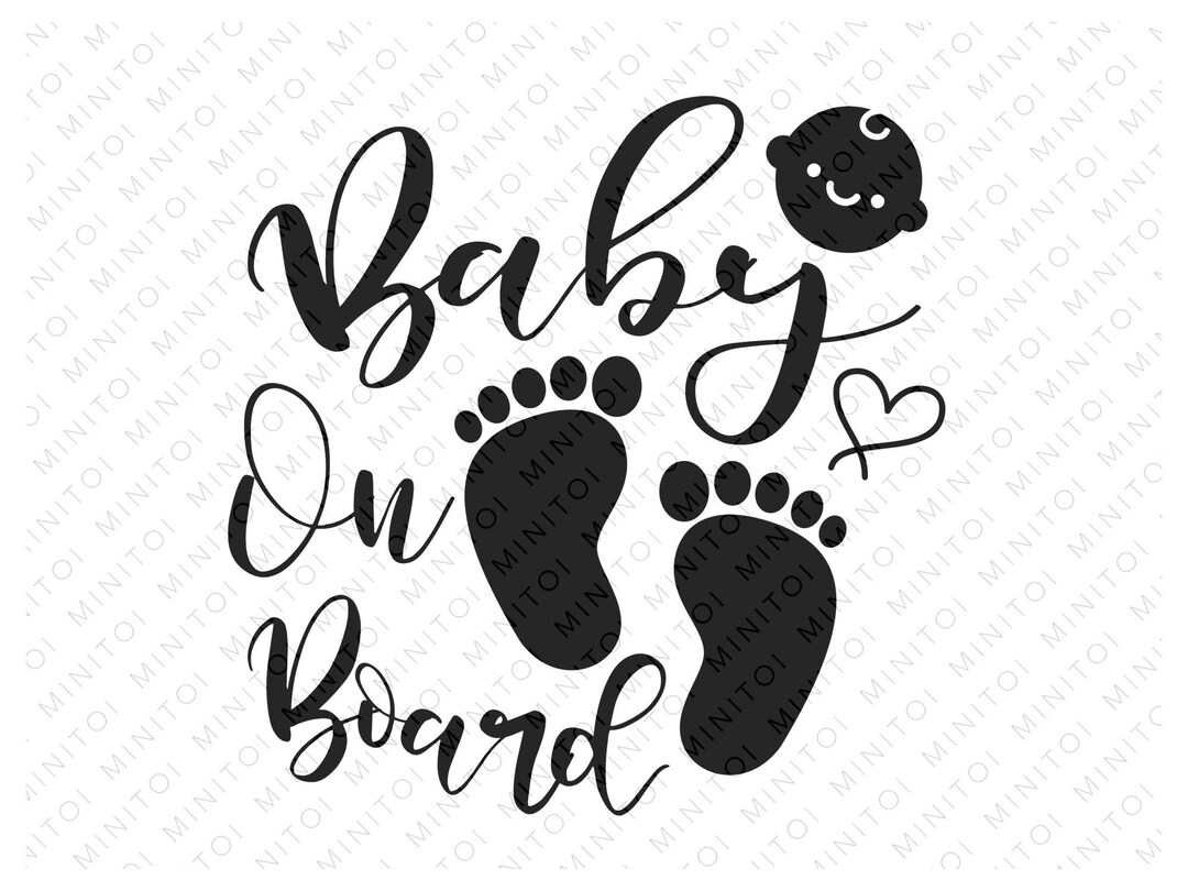 Baby on Board SVG, PNG and PDF Instant Download, for Cricut and ...