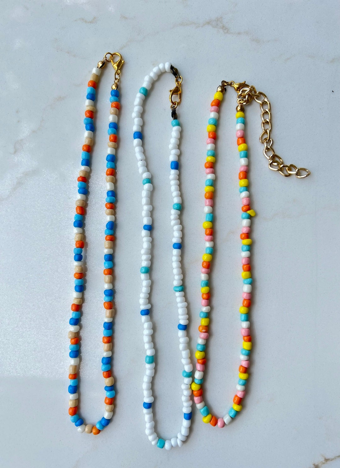 Handmade VSCO Seed Bead Necklace/ Beach Necklace - Etsy