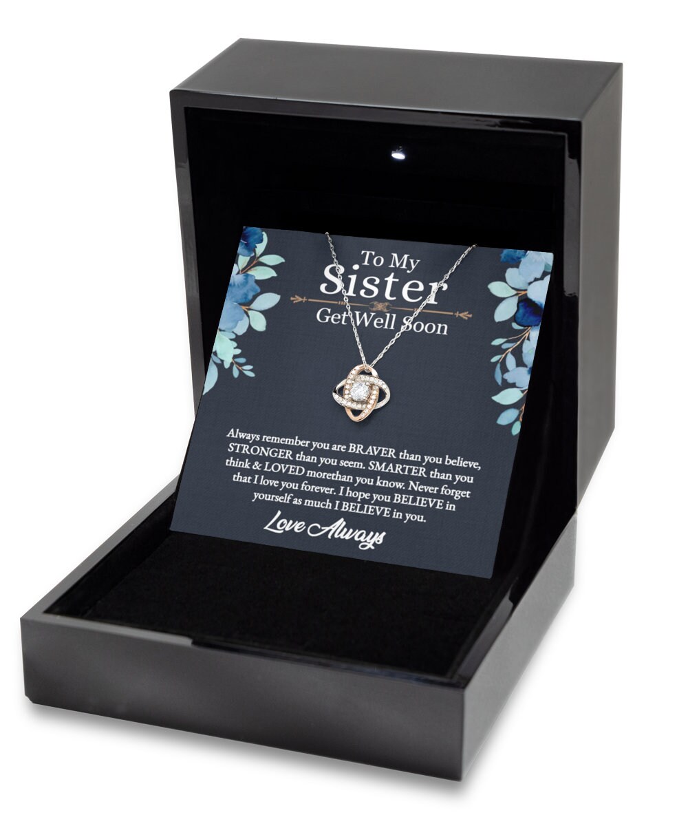 Sister Get Well Soon, Gift Sister Get Well Soon, Necklace Sister Get ...