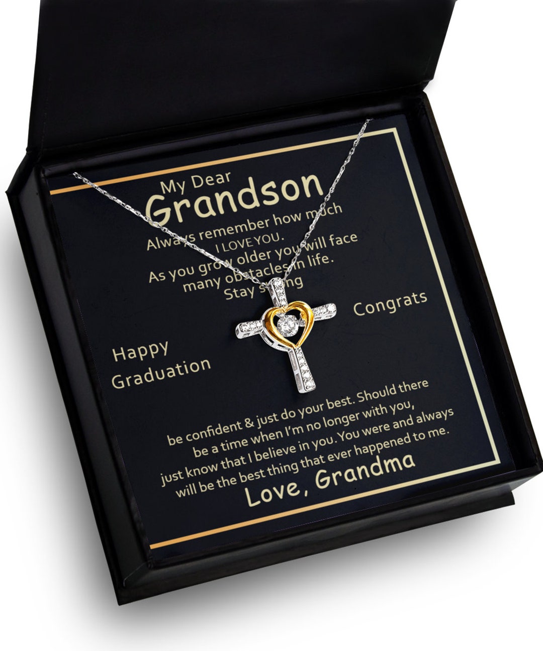 Necklace Grandson Graduation, Gift Graduation Grandson, Gift From ...