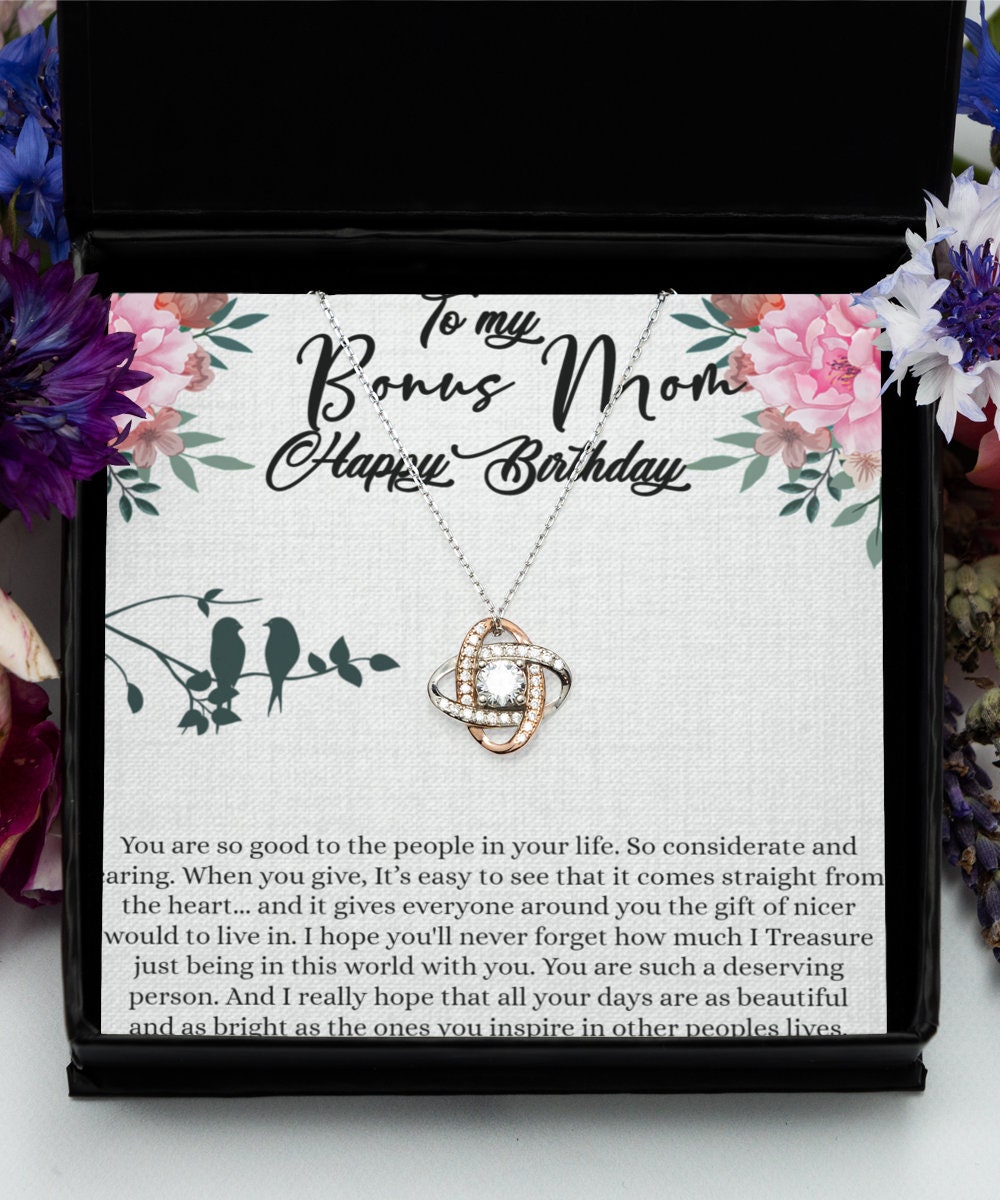 Bonus Mom, Happy Birthday Bonus Mom, Necklace Bonus Mom Birthday, Gift ...