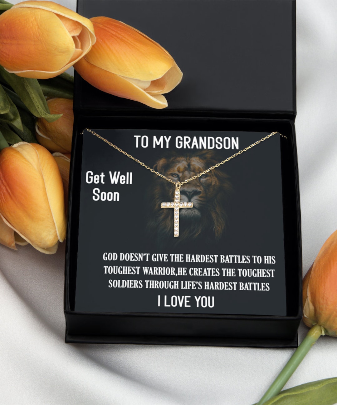 Grandson Get Well Soon, Necklace Grandson Get Well Soon, Gift Grandson ...