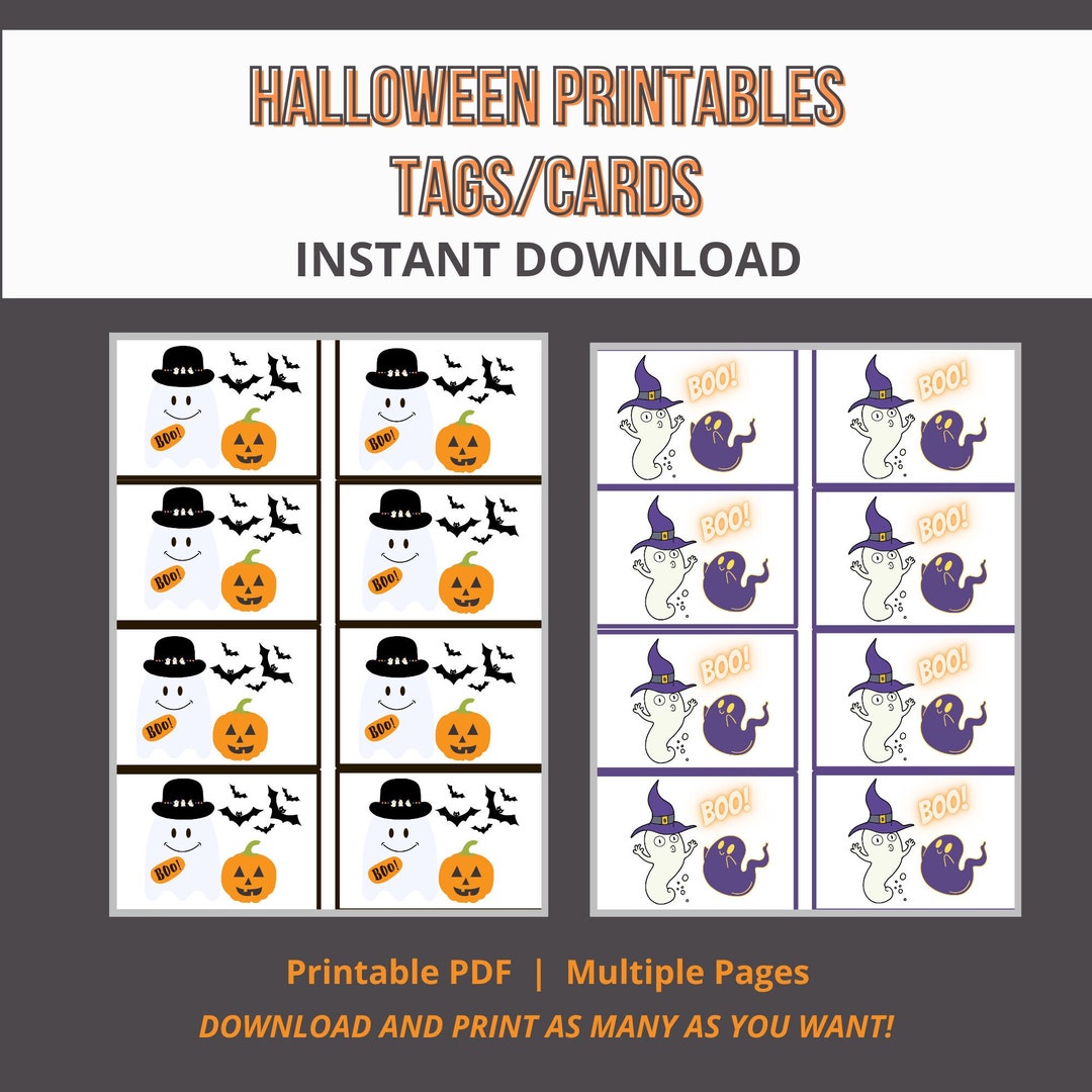 Halloween Gift Tags, Halloween Tags Printables, Halloween Printables ...