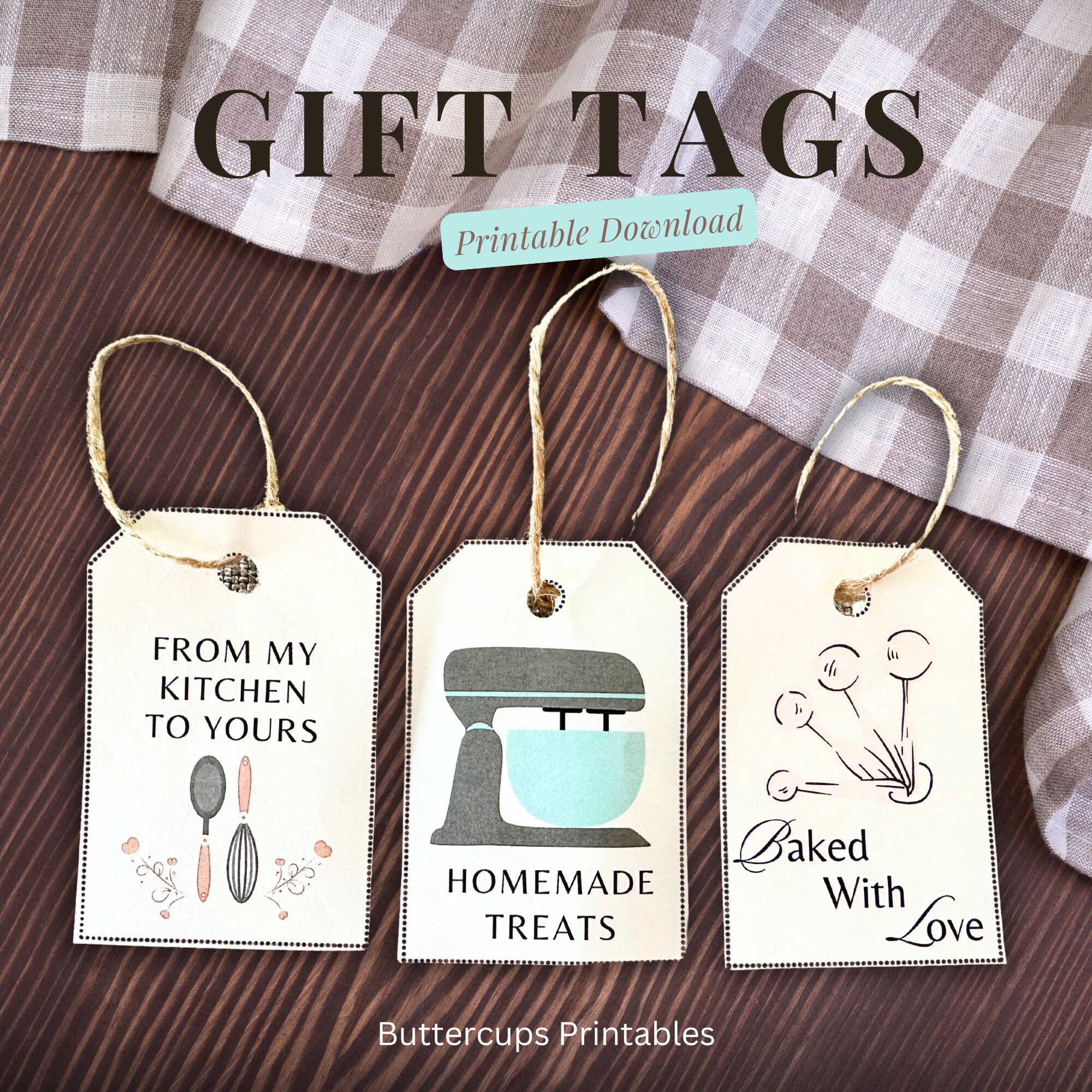 Gift Tags Baked Goods Tags Kitchen Gift Tags Baked Goods Packaging ...