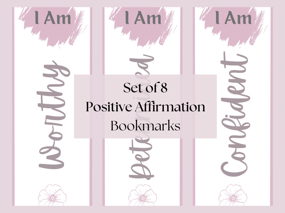 Positive Affirmation Bookmarks: Self-love Reminders (PDF Instant ...