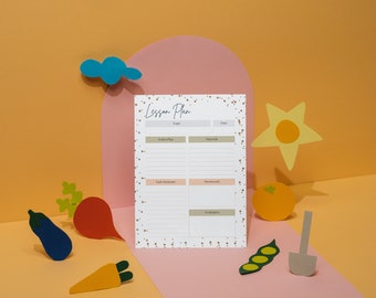 Daily Lesson Planner, Editable Printable Lesson Plan, Digital Lesson ...