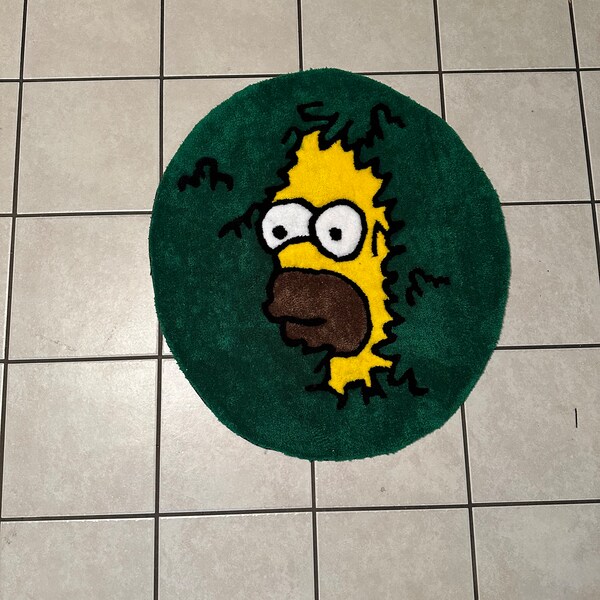 Homer Simpson Grass Rug - Etsy UK