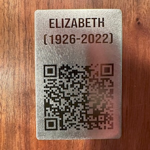 Stainless Steel QR Codes for Headstones - Etsy