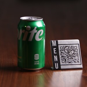 Customizable Stainless Steel QR Code Stand for Restaurants - Etsy
