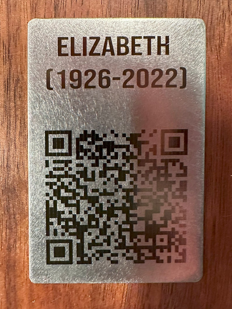 Stainless Steel QR Codes for Headstones - Etsy